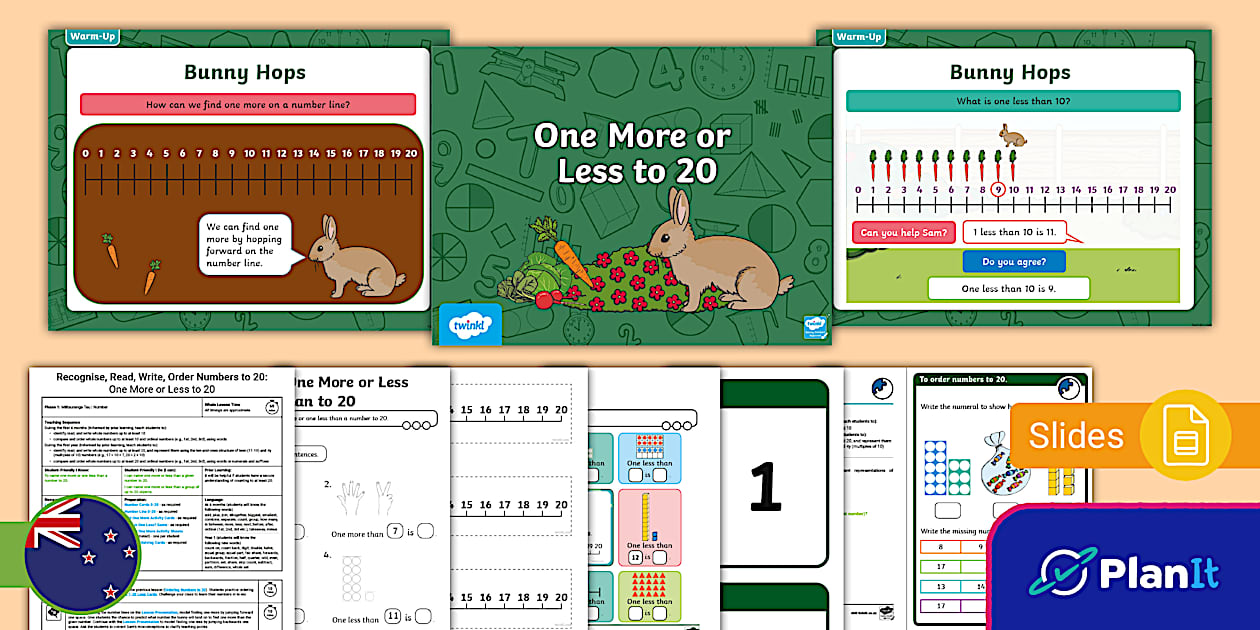 Phase 1 Number Structure: One More or Less to 20 - Twinkl