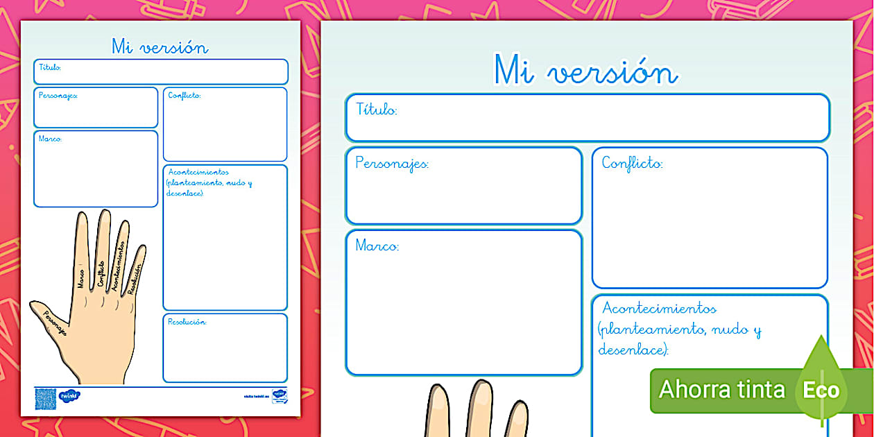 Ficha de actividad: Mi versión - Escritura creativa