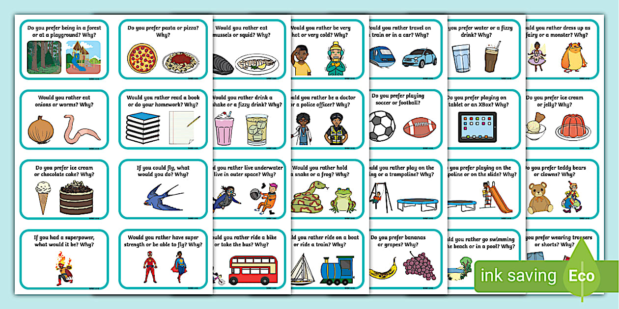 100 Questions Conversation Cards | Primary Resources