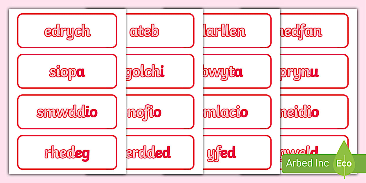 Cardiau Fflach Berfau: Diwrnod Gorau Erioed (teacher made)