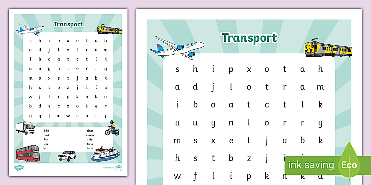 Transport Word Search (teacher made) - Twinkl