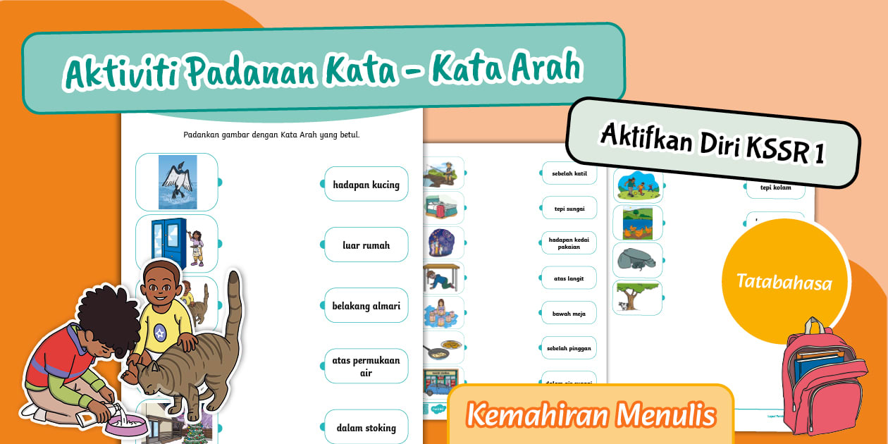 Aktiviti Padanan Kata - Kata Arah