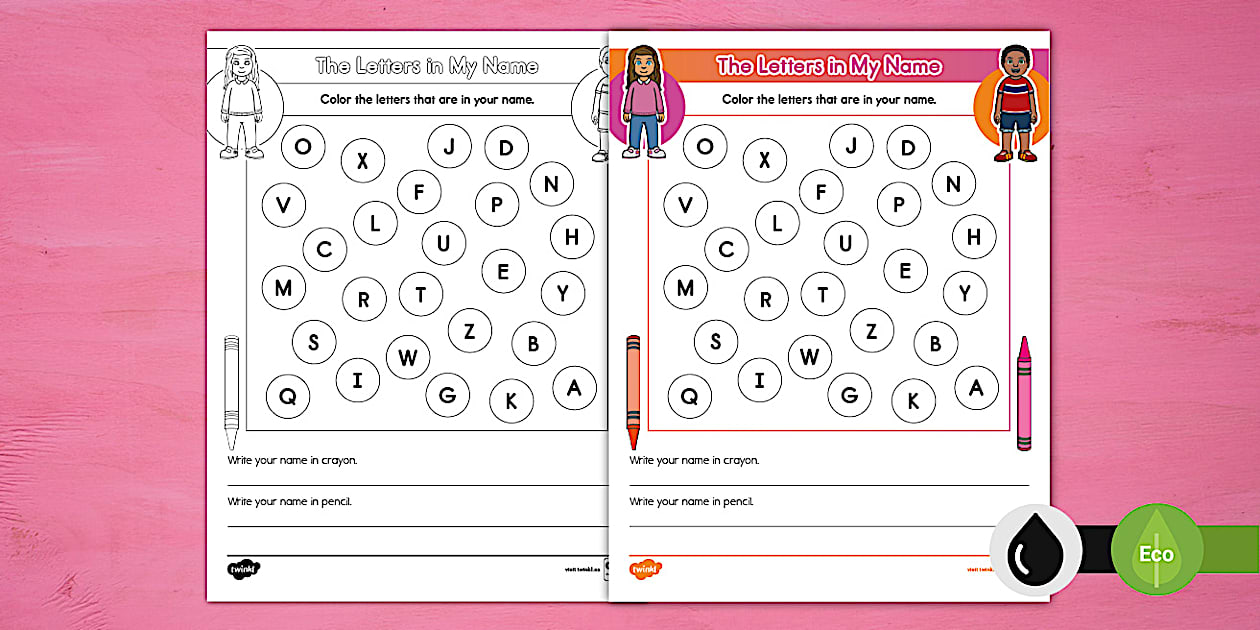 The Letters in My Name Activity (Teacher-Made) - Twinkl