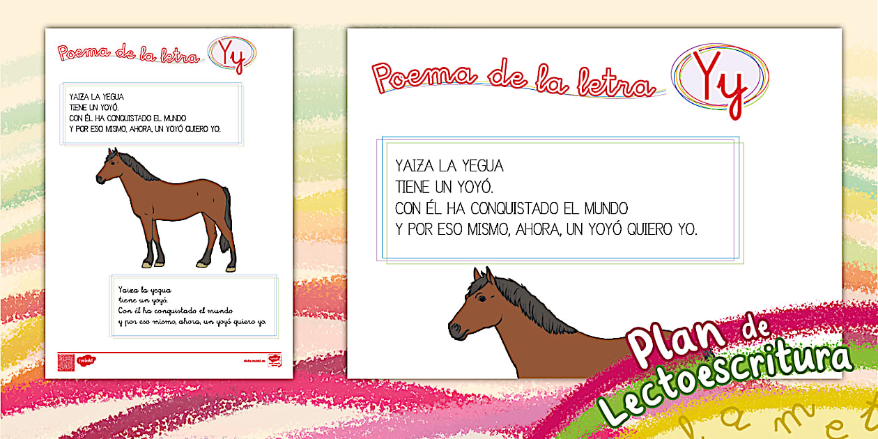 Plan de lectoescritura: La letra Y - Poema (teacher made)