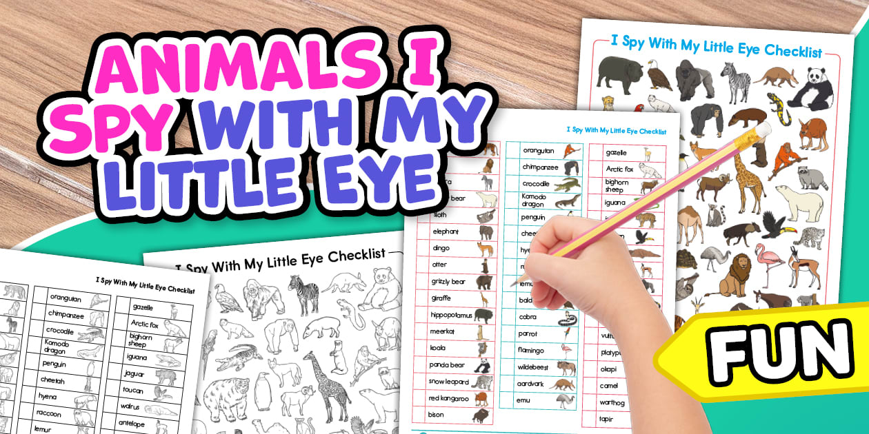Animals I Spy With My Little Eye (teacher made) - Twinkl