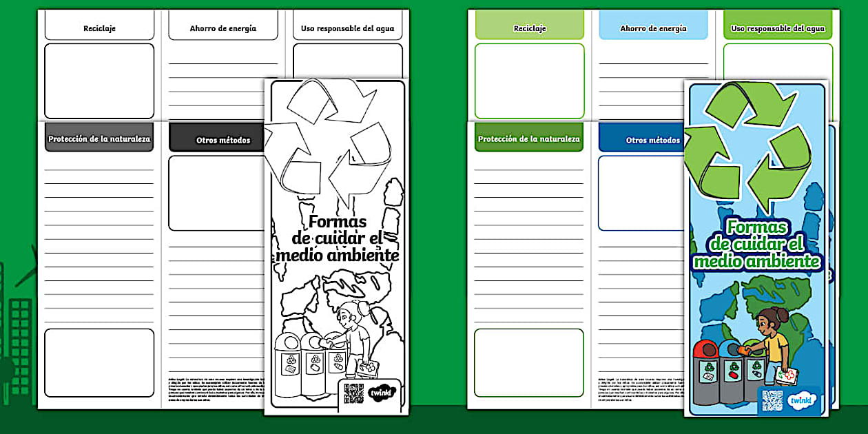 Folleto: Formas de cuidar el medio ambiente