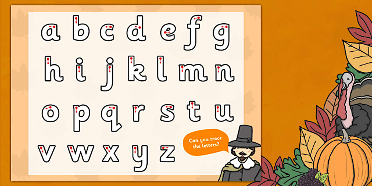 Thanksgiving Themed Letter Writing Worksheet