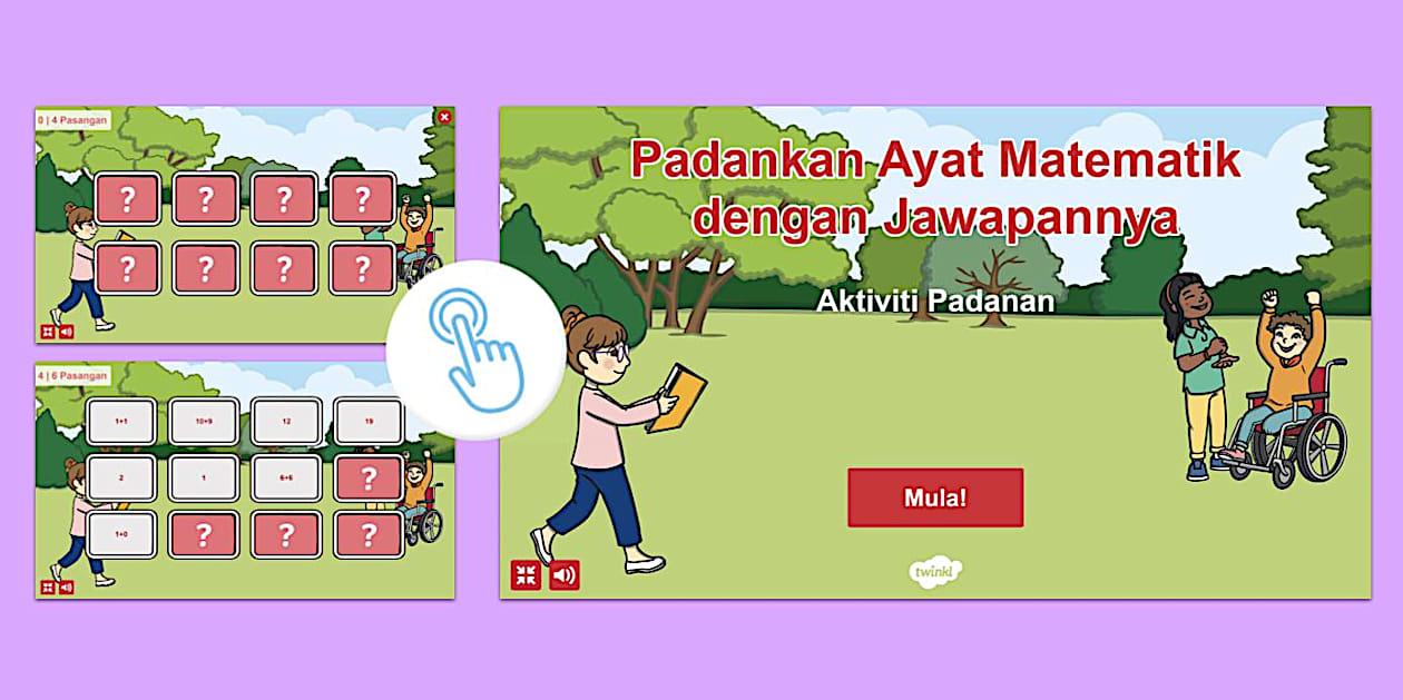 Permainan Interaktif Matematik - Tambah Nombor Hingga 20