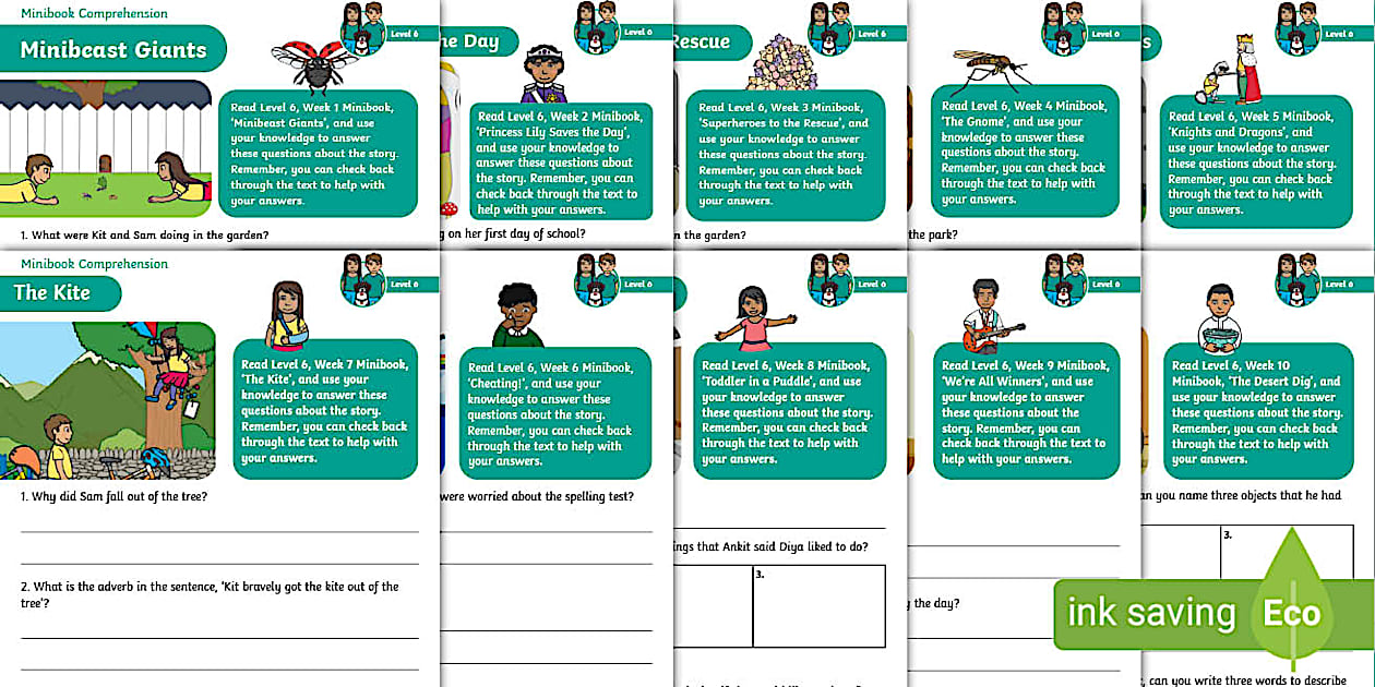 Twinkl Phonics Level 6 Weeks 1-10 Reading Comprehension
