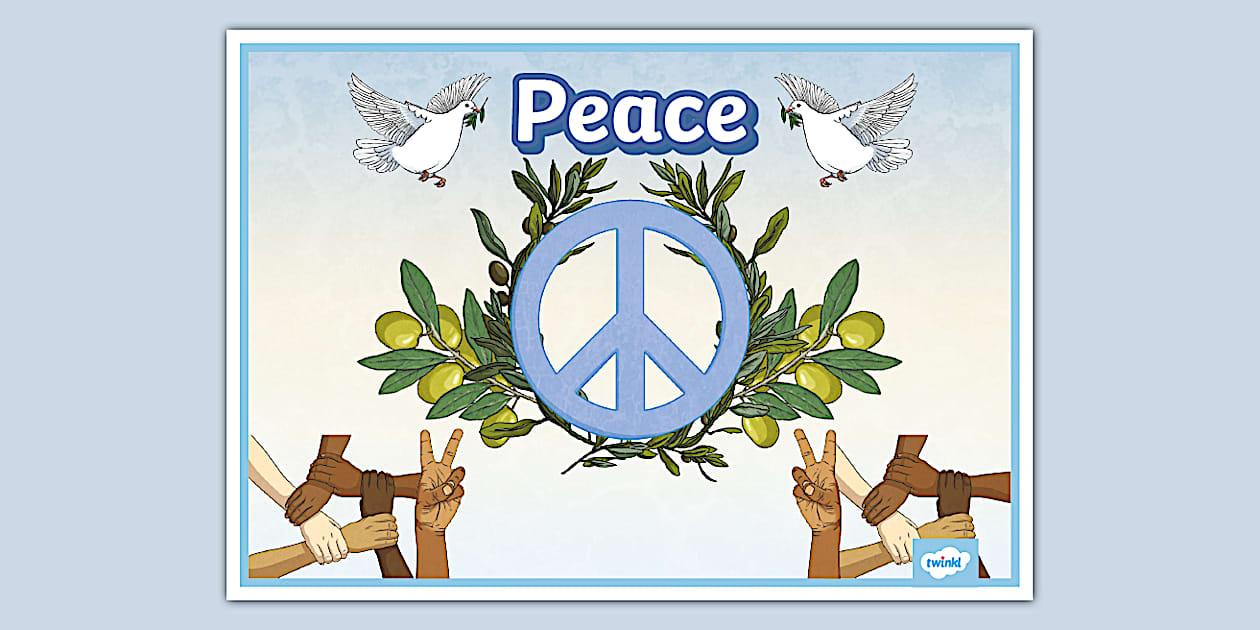 Peace Display Poster (teacher made) - Twinkl
