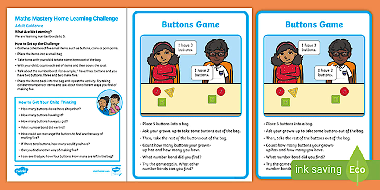 👉 Number Bonds to 5 Game | Math Mastery Home Learning