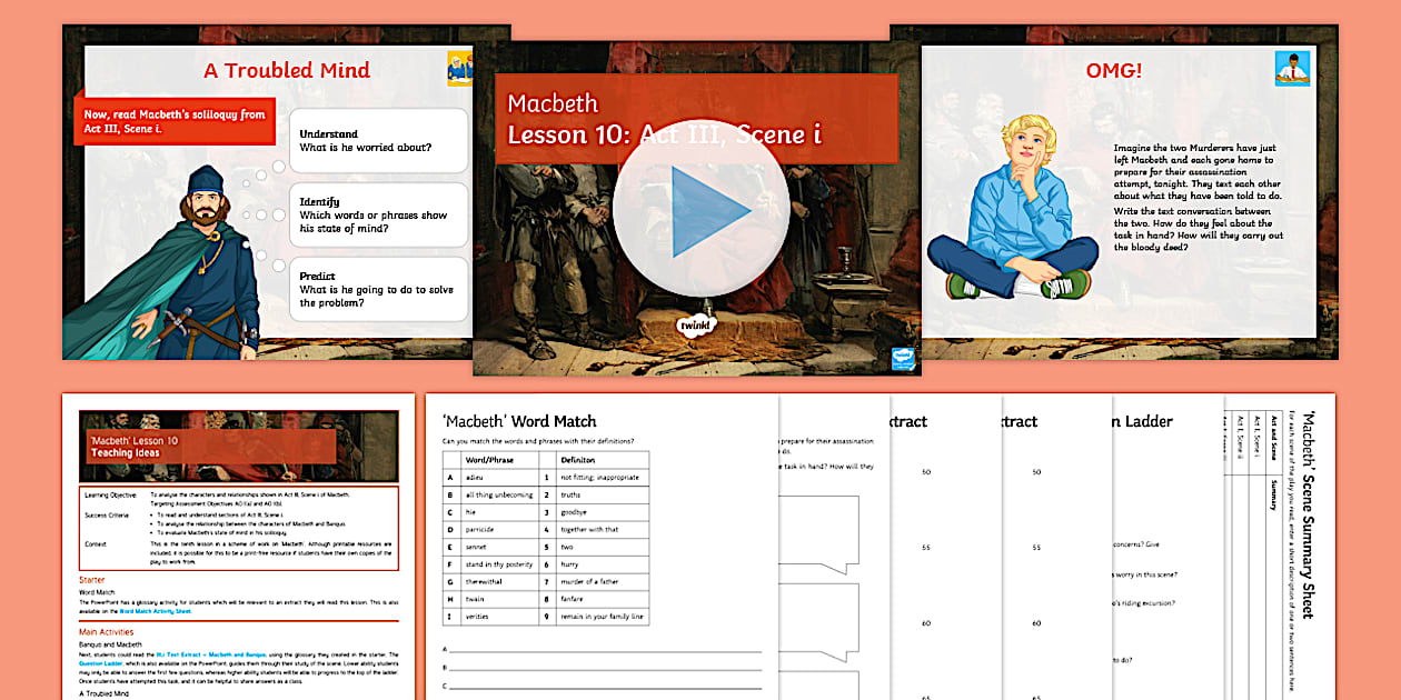Macbeth Act 3 | Lesson 10: Act III, Scene I | Beyond English