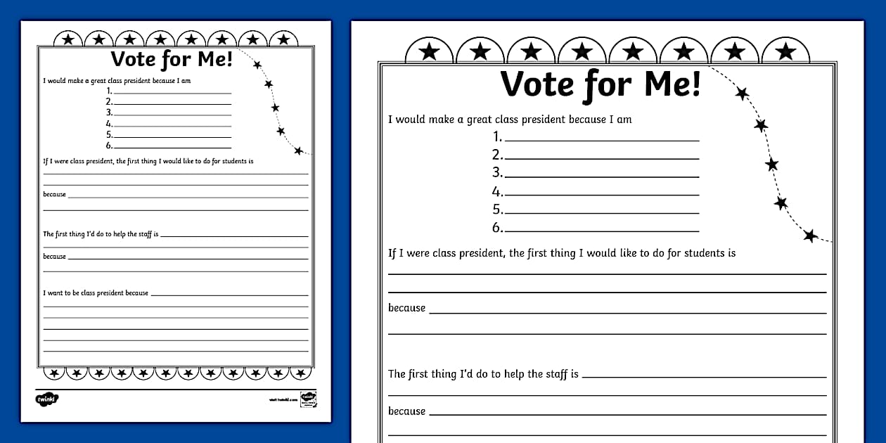 Grades 3-5 Vote for Class President Activity | Twinkl USA