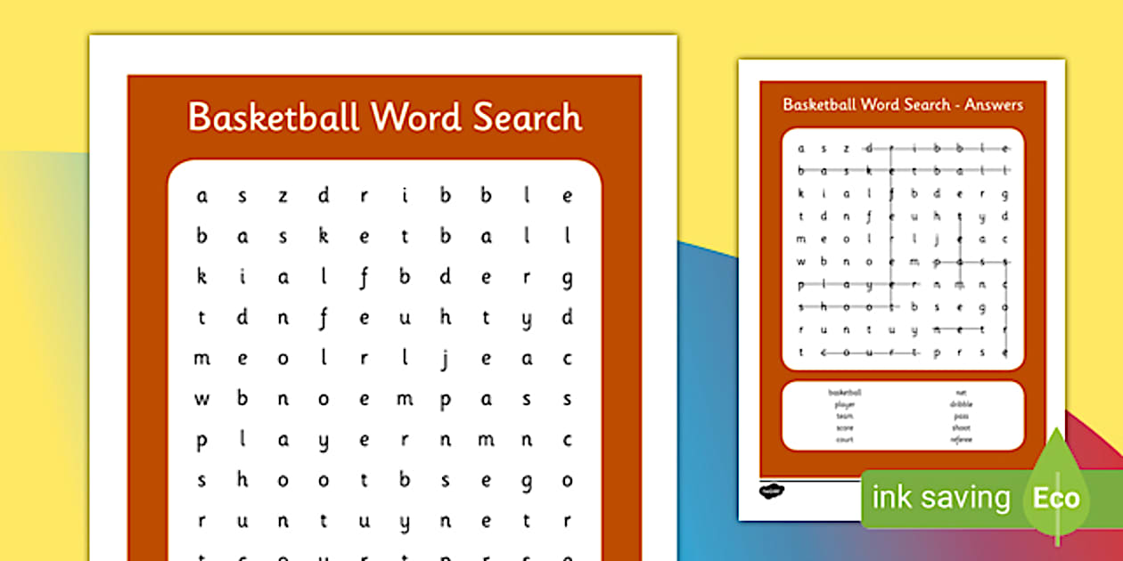 Basketball Word Search (teacher made) - Twinkl