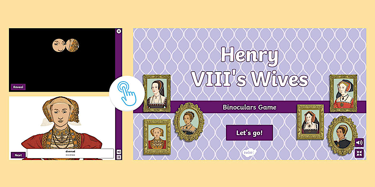 Henry VIII's Wives Interactive Binoculars Game - Twinkl