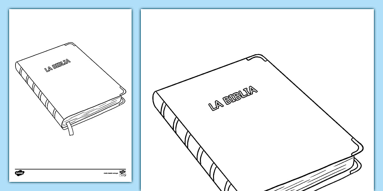 Hoja de colorear: La Biblia | Recursos Educativos Twinkl