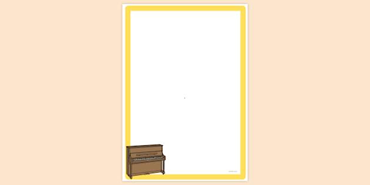 Piano Page Border | Page Borders | Twinkl (teacher made)