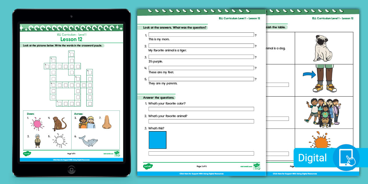 ELL Curriculum: Level 1, Lesson 12 Interactive Activity