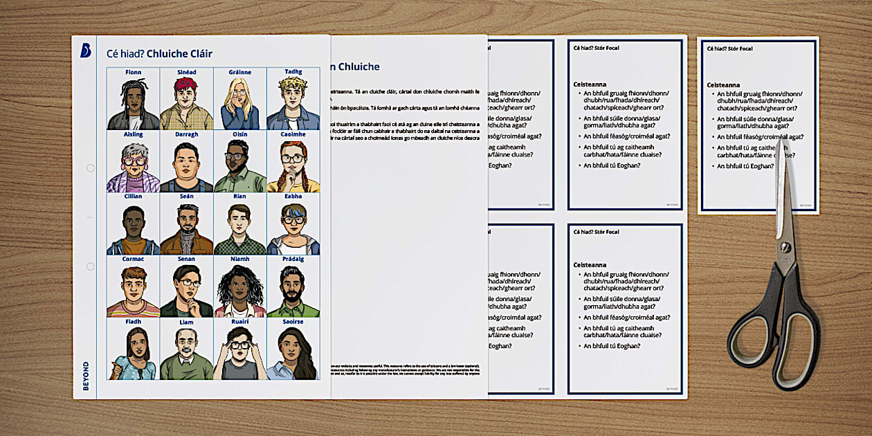 Cé hiad? - Guess the Person (Cluiche Cláir)