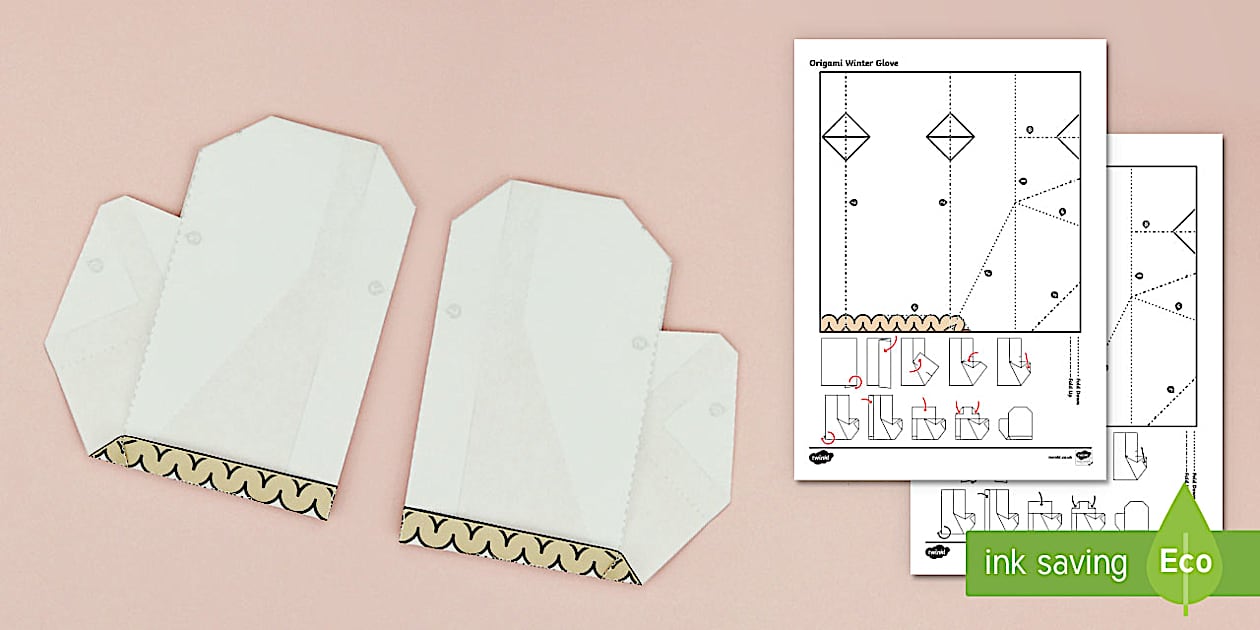 Simple Origami Gloves | Christmas Crafts (Teacher-Made)