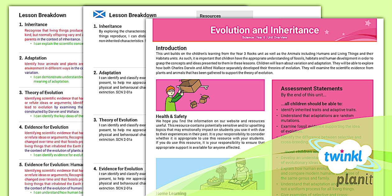 Science: Evolution and Inheritance Year 6 Planning Overview CfE