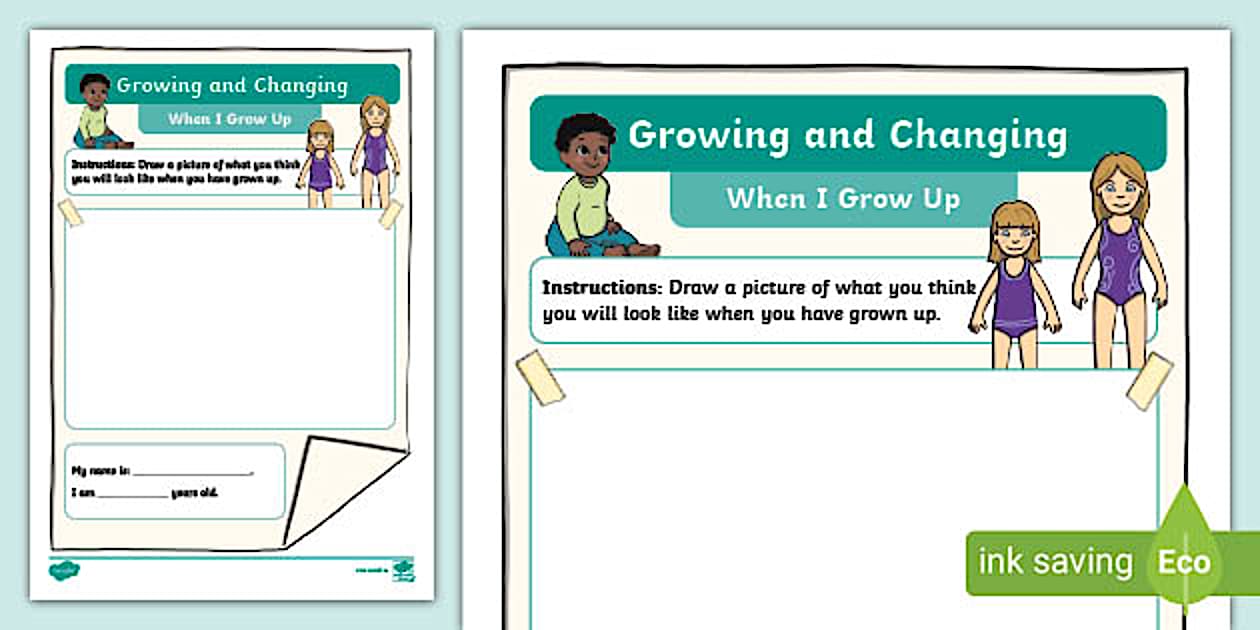 Growing and Changing Drawing Activity - Twinkl