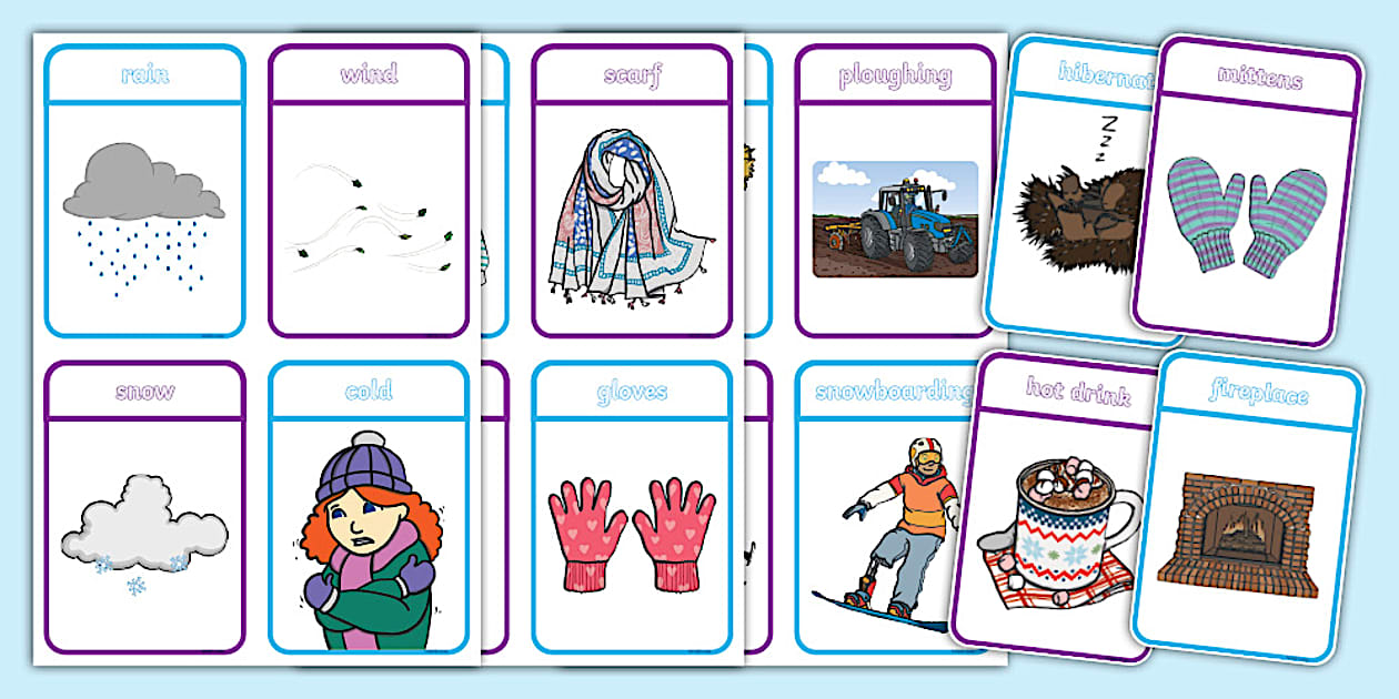 Winter in Australia Flashcards (teacher made) - Twinkl