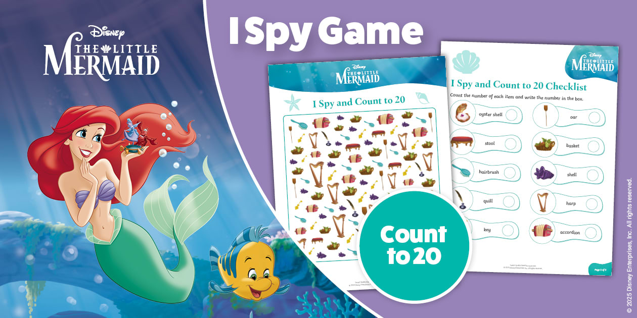 The Little Mermaid: I Spy and Count to 20 Game