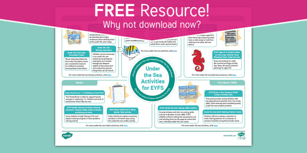 FREE! - EYFS Under the Sea Activities | Twinkl - Twinkl