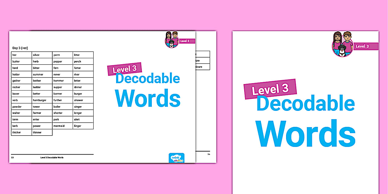 Level 3 / Phase 3 Word Booklet (teacher made) - Twinkl