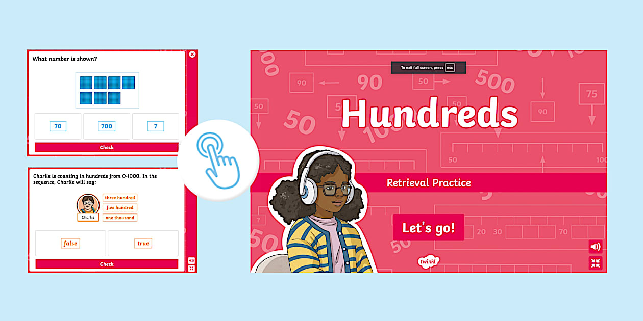 Retrieval Practice: Hundreds Maths Interactive Quiz - Twinkl
