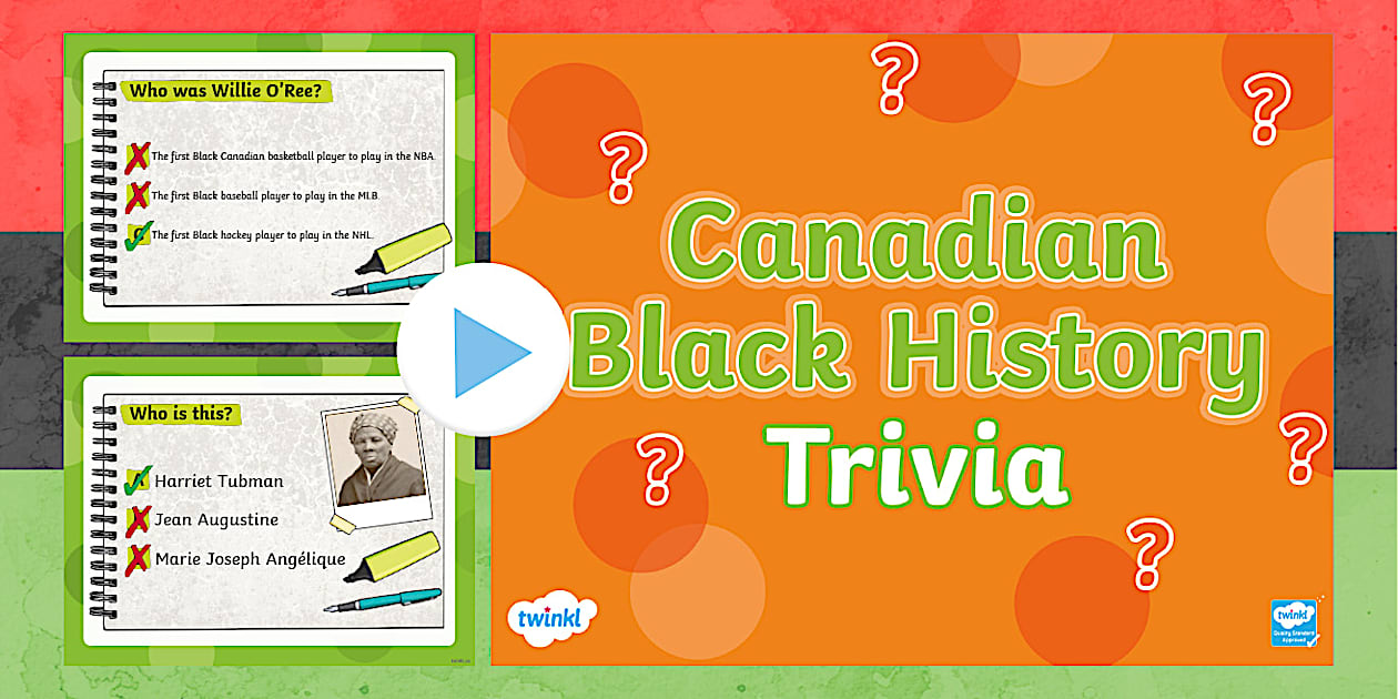 Canadian Black History Month Trivia Quiz PowerPoint - Twinkl