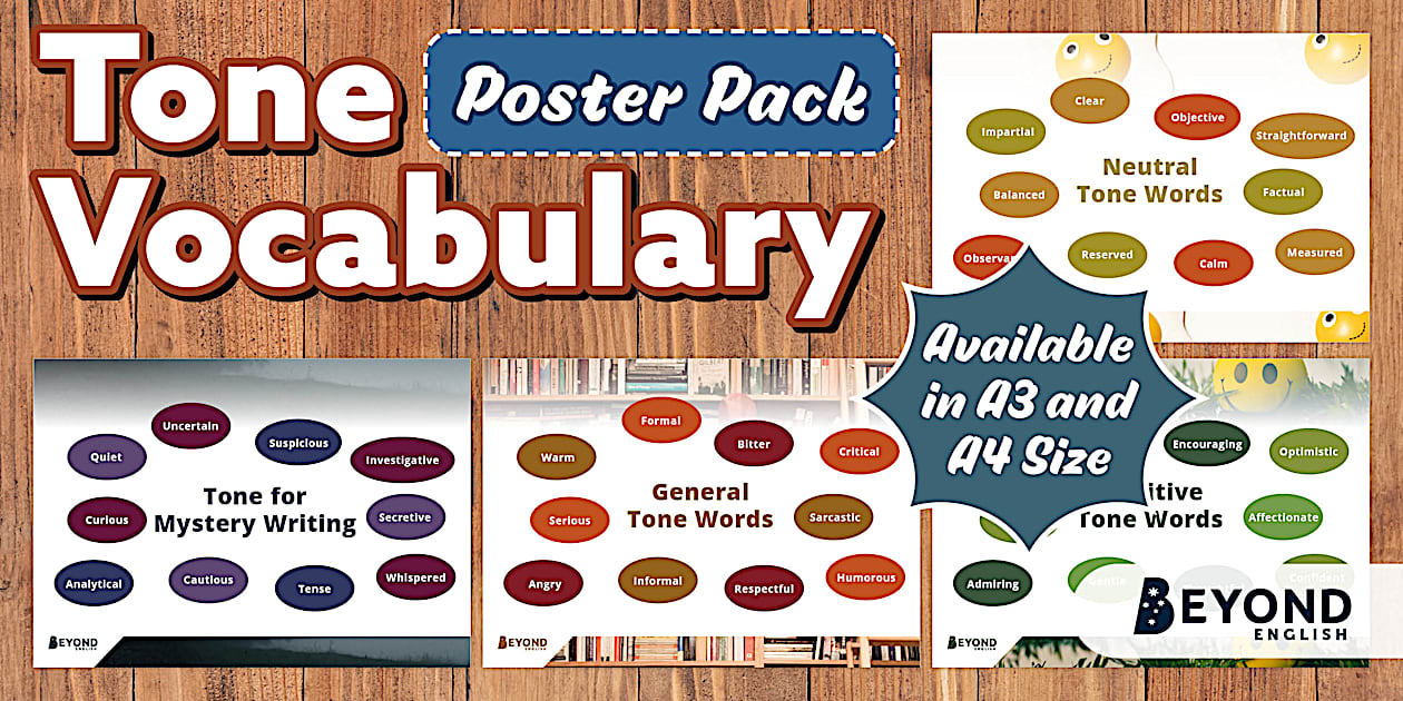 Tone Vocabulary Poster Pack