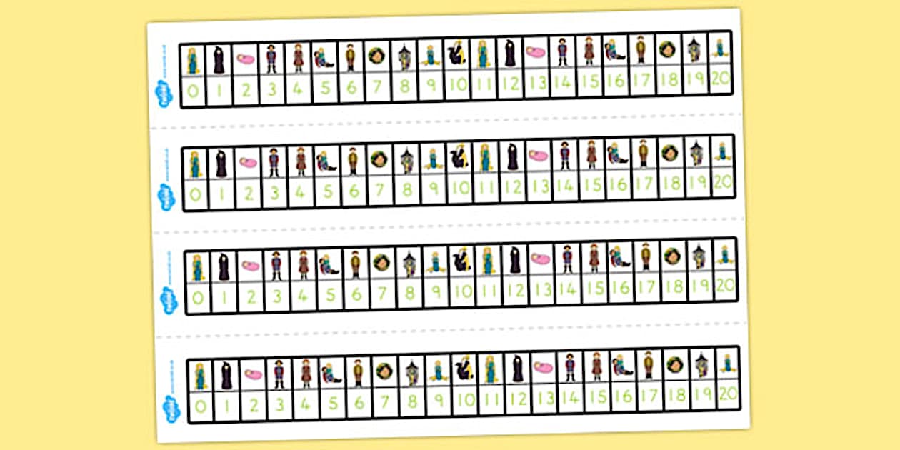 Rapunzel Number Track 0-20