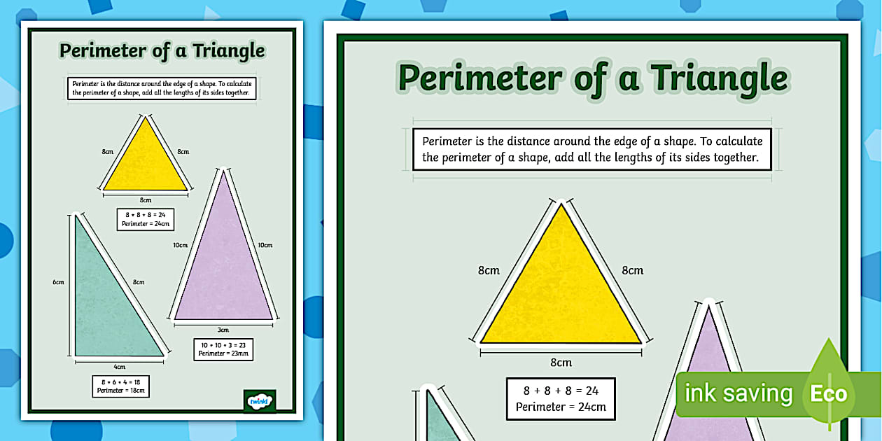 👉 Perimeter of a Triangle Display Poster - Twinkl