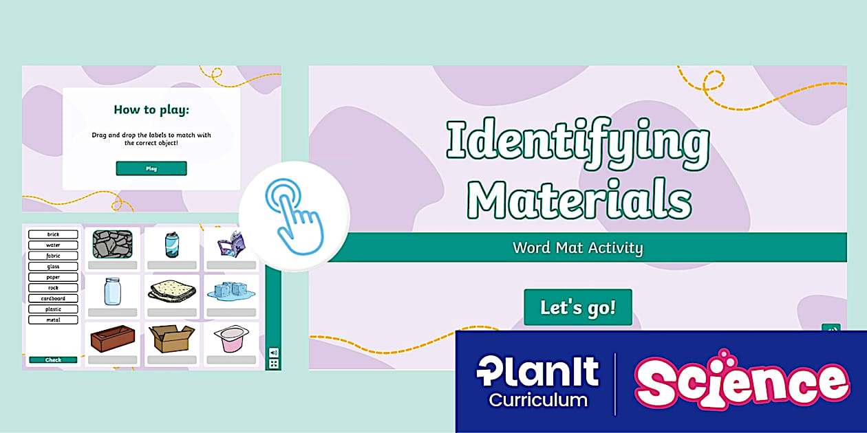 Identifying Materials Word Mat Activity - Twinkl