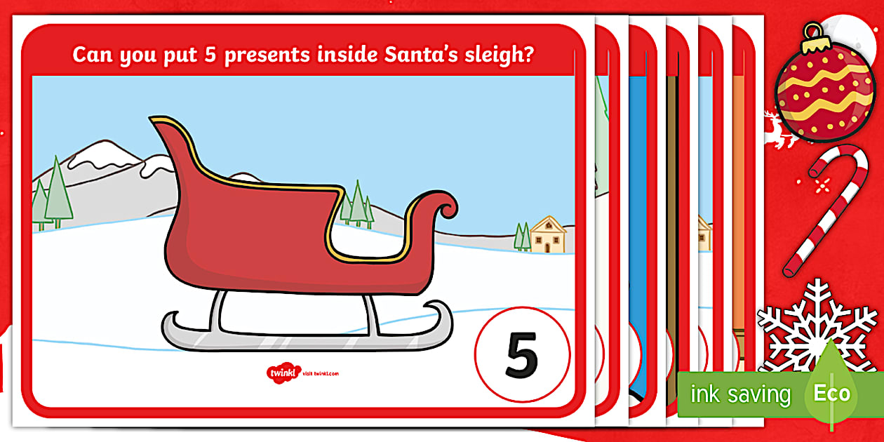 Twinkl Christmas Counting Posters (teacher made) - Twinkl