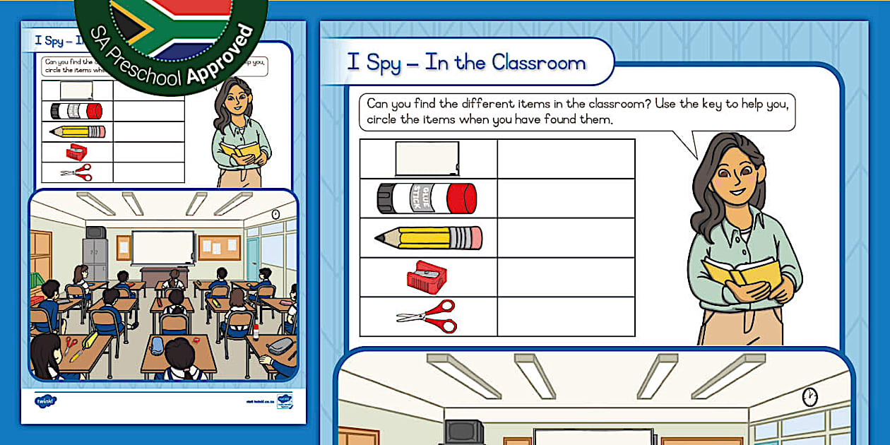 I Spy: In the Classroom - Find the Hidden Items - Twinkl