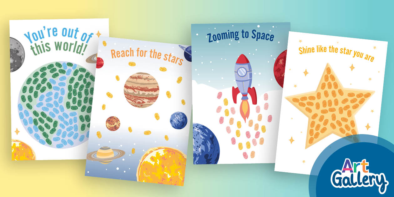 Space Fingerprint Posters (teacher made) - Twinkl