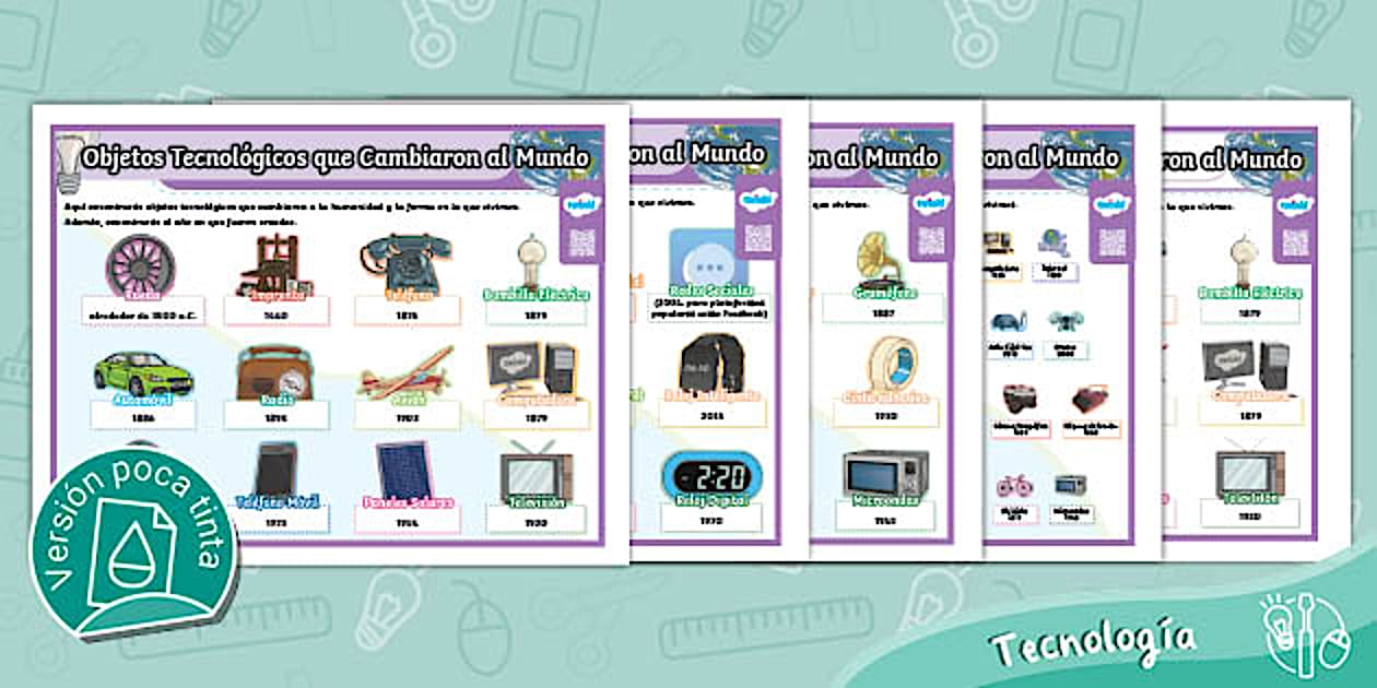 Póster | Objetos Tecnológicos | Cambiaron Al Mundo