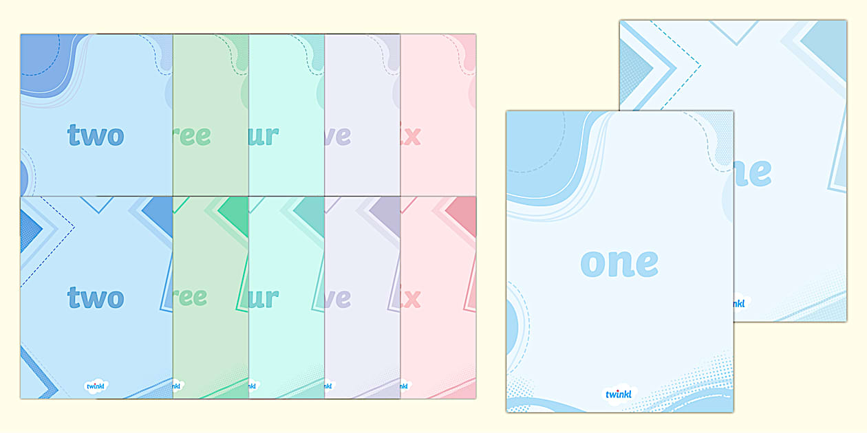 Numbered iPad Backgrounds for Device Organisation - Twinkl