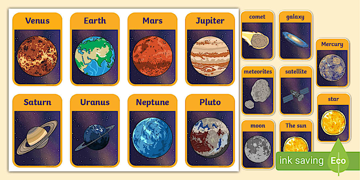Detailed Space Flashcards (teacher made) - Twinkl