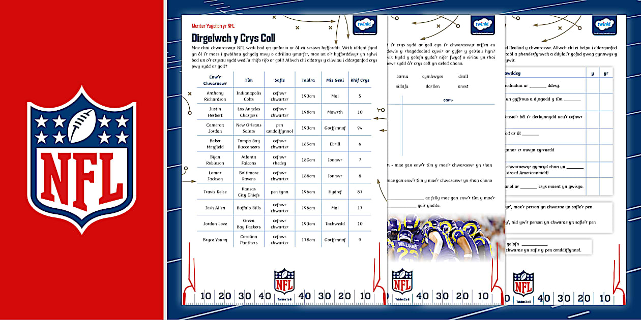 NFL: Dirgelwch Y Crys Coll [7-8 Oed] (teacher made) - Twinkl