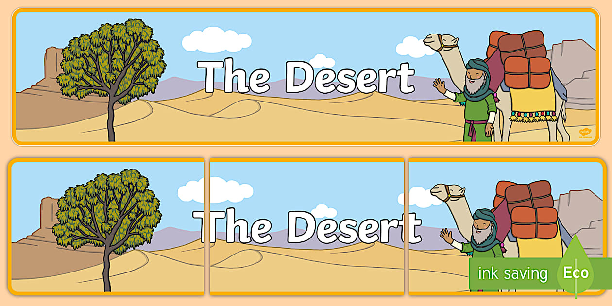 KS2 Desert Classroom Display Banner - Primary Resource