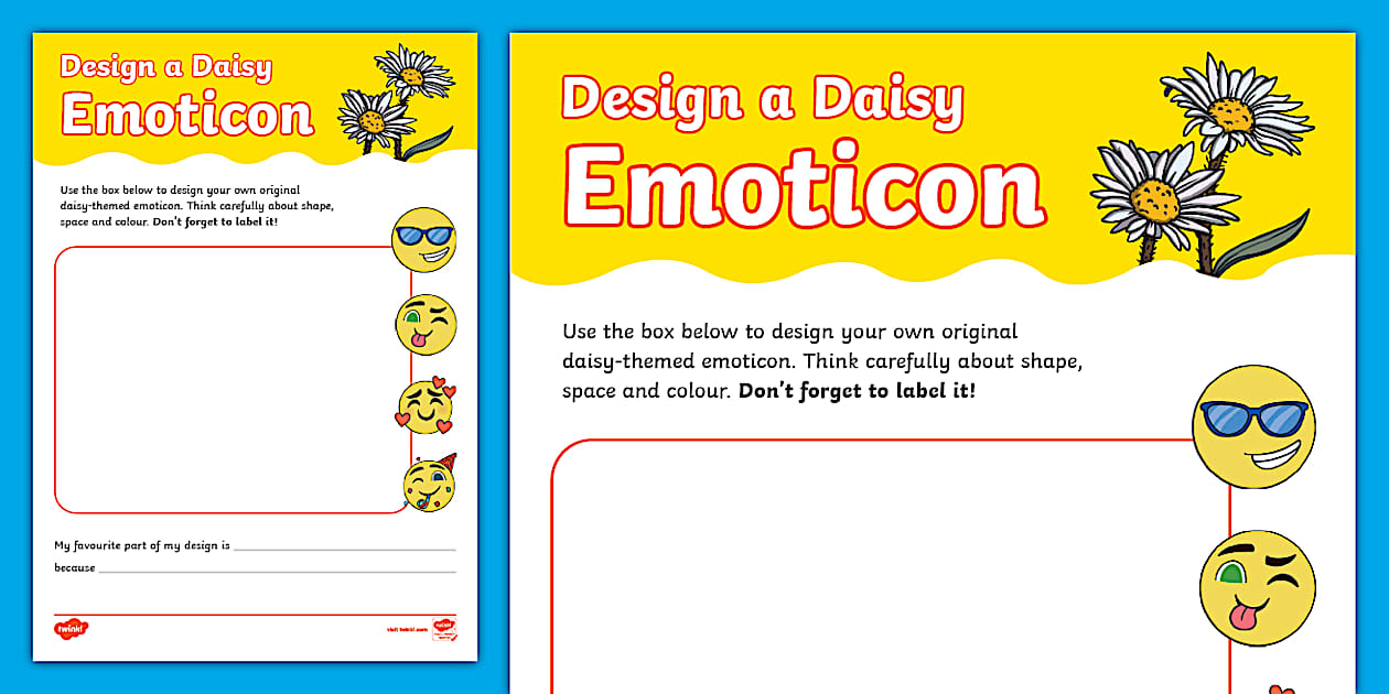 Design Your Own Daisy Emoticon Activity