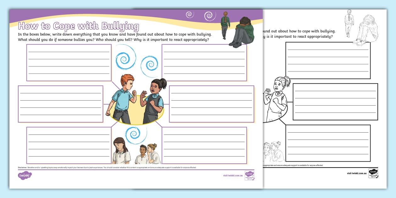 How to Cope with Bullying Mind Map (teacher made) - Twinkl