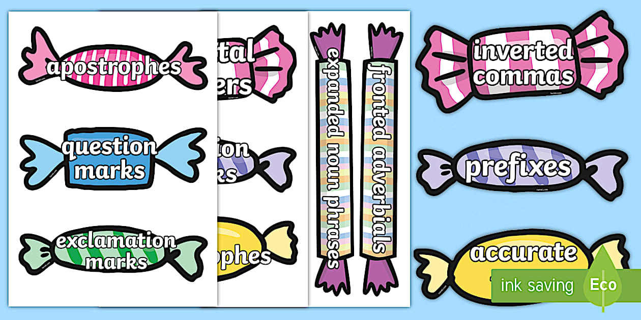 Year 4 Writing Words Pick and Mix Display Cut-Outs - Twinkl