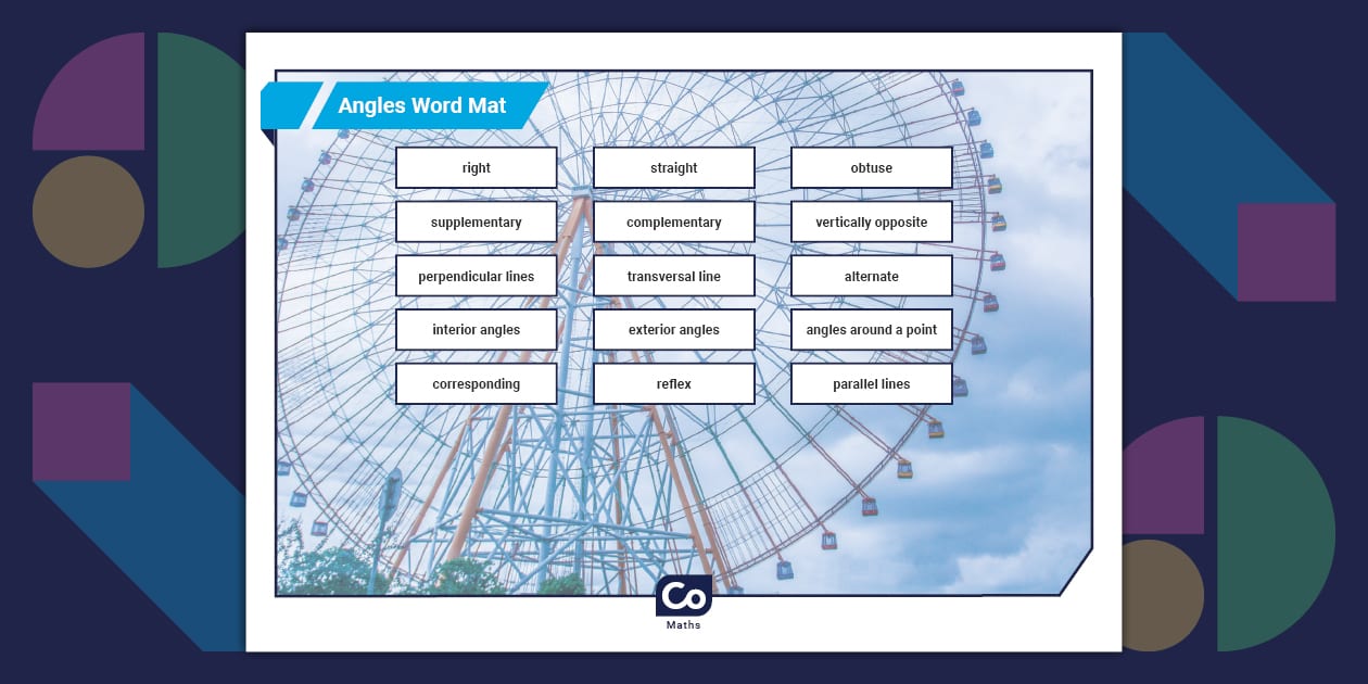 Angles Word Mat (teacher made) - Twinkl