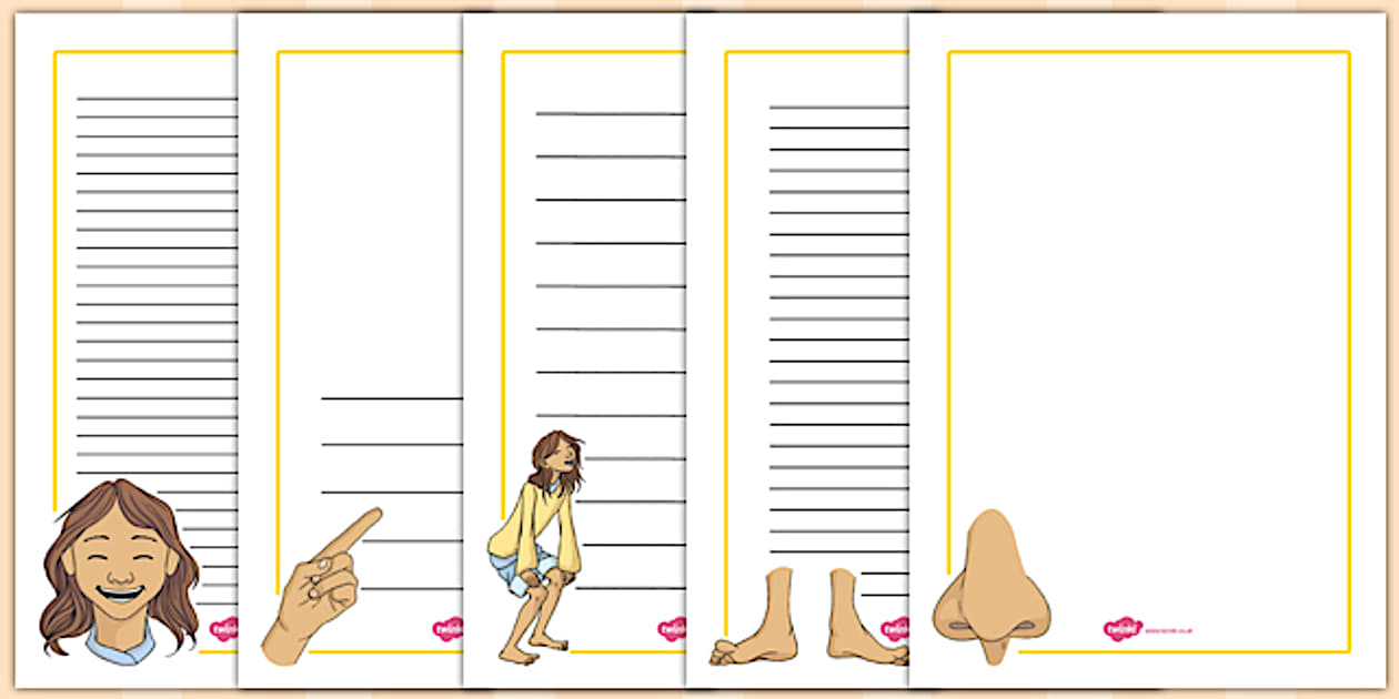 Editable French My Body Page Borders (teacher made) - Twinkl