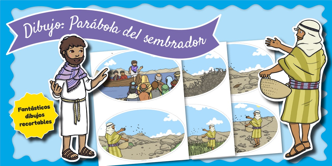 Dibujo: Parábola del sembrador | Recursos Educativos Twinkl